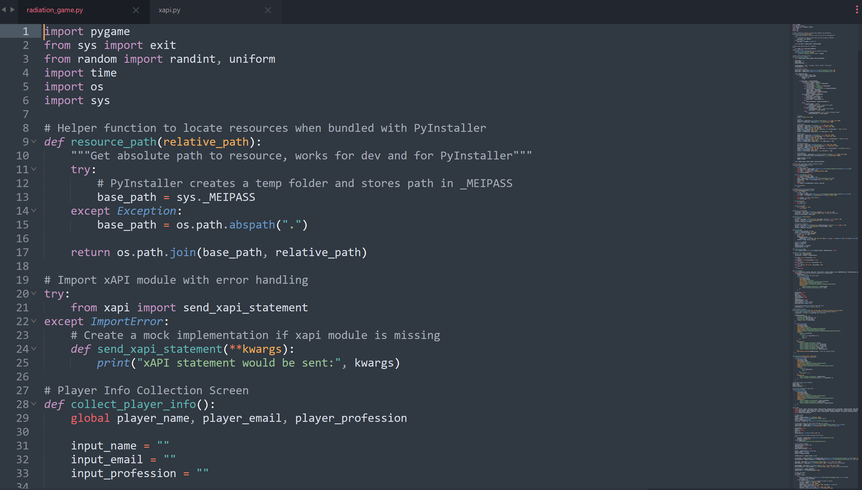 Radiation Safety Game